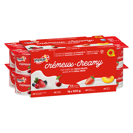 Creamy Yogurt - Fieldberry, Strawberry, Cherry, Peach - Yoplait Canada