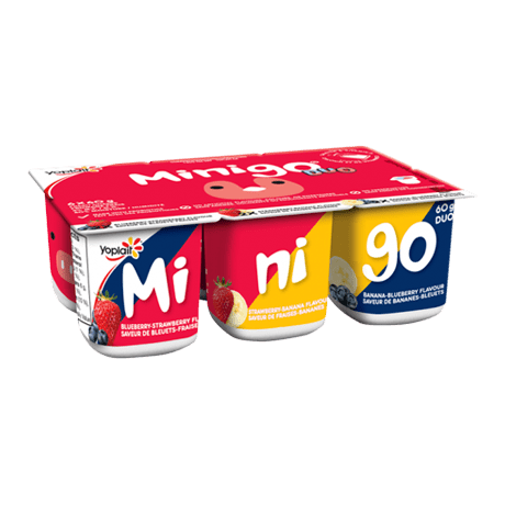 Minigo Yogurt - Blueberry, Strawberry, Vanilla - Yoplait Canada