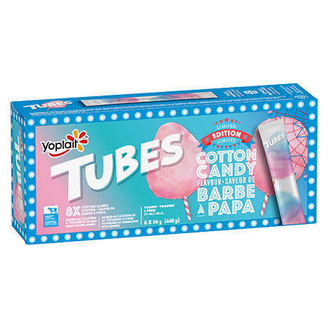 Tubes Yogurt - Cotton Candy Flavour- Yoplait Canada